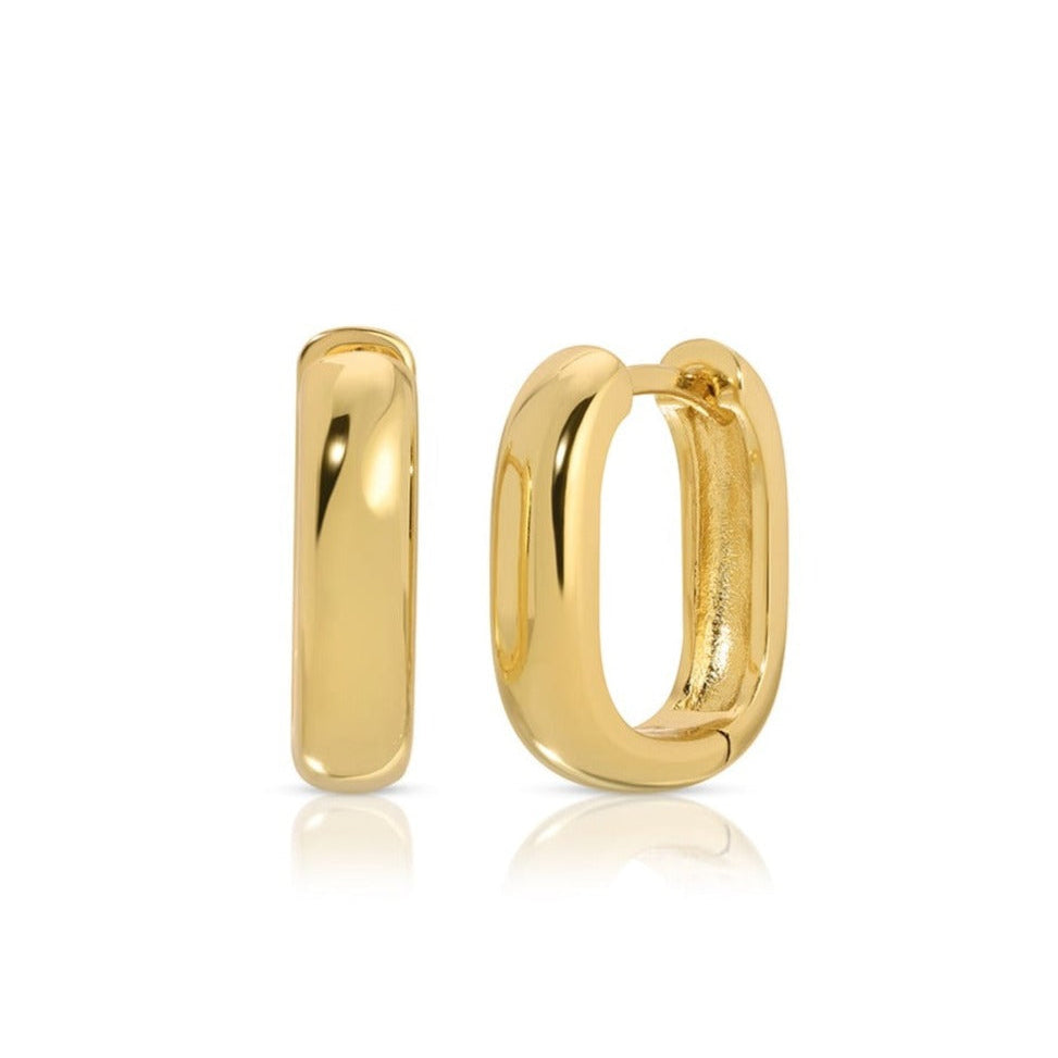 Daphine Chain Link Hoop Earrings – Jurate Los Angeles